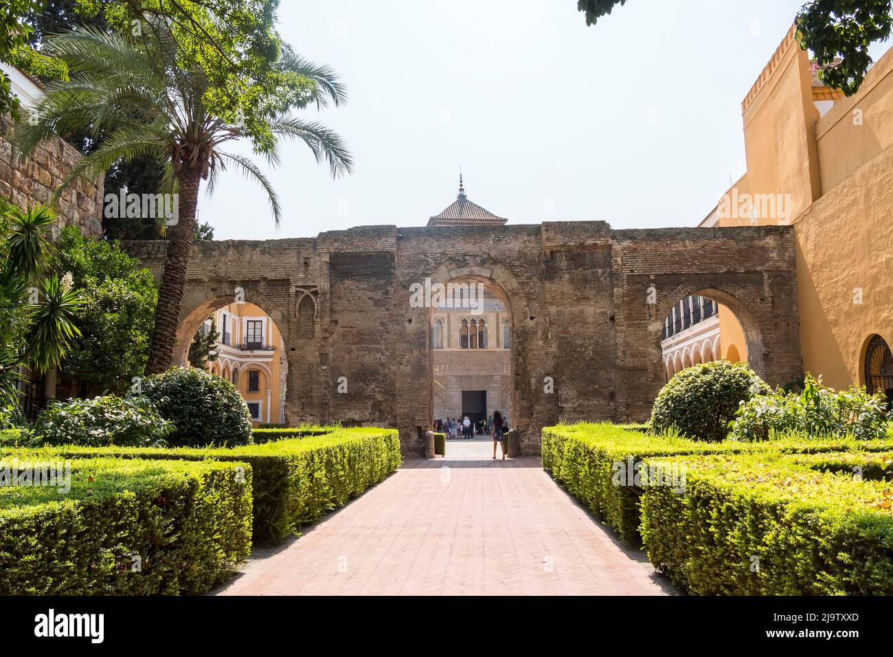 Royal Alcázar of Seville, a walled palatial complex built in different ...