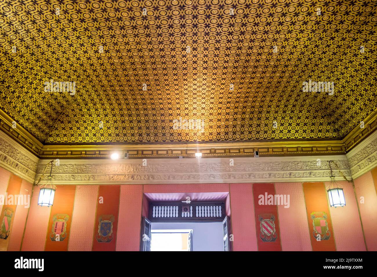 Royal Alcázar of Seville, a walled palatial complex built in different ...