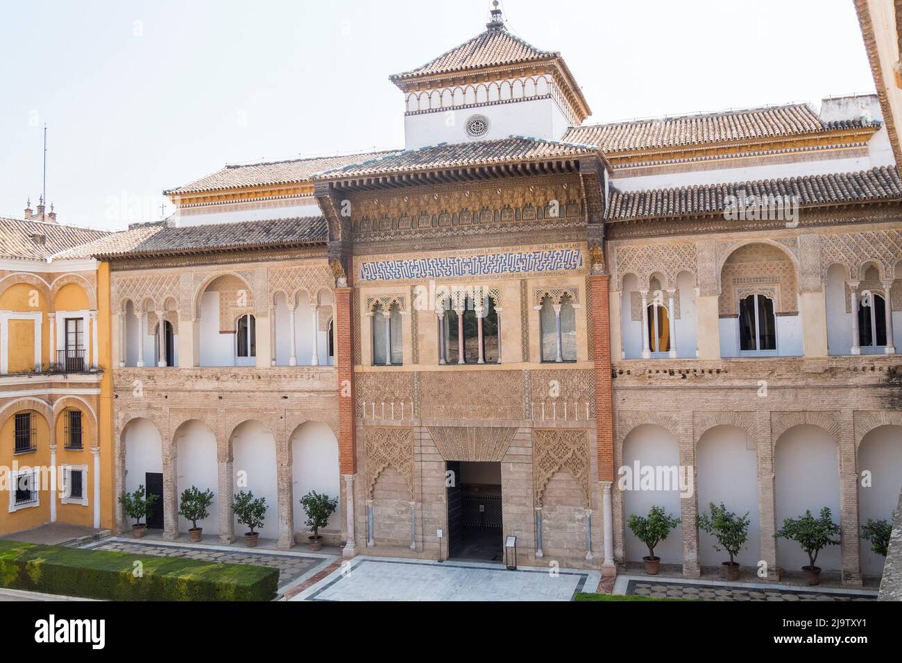 Royal Alcázar of Seville, a walled palatial complex built in different ...