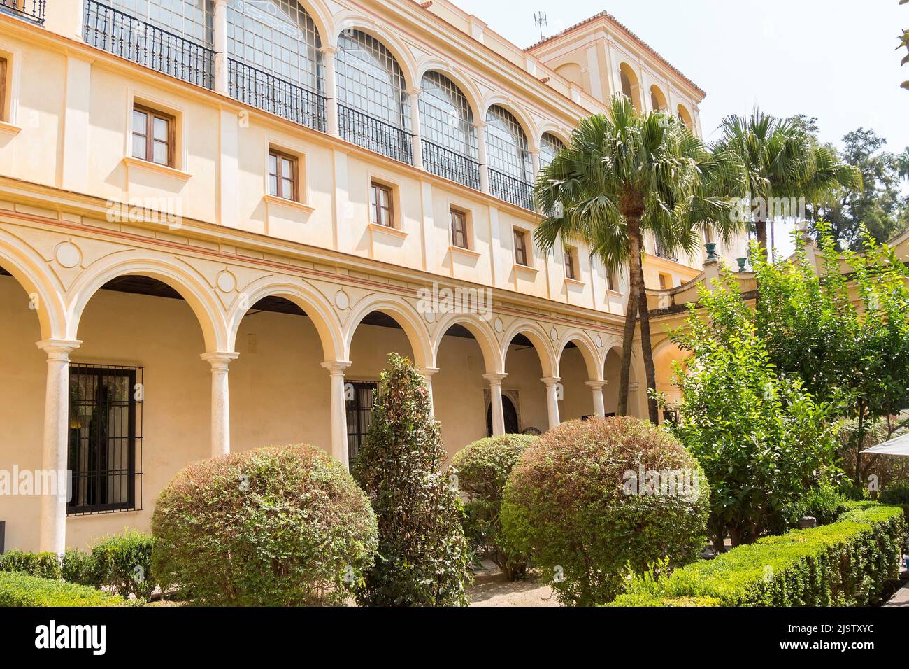 Royal Alcázar of Seville, a walled palatial complex built in different ...