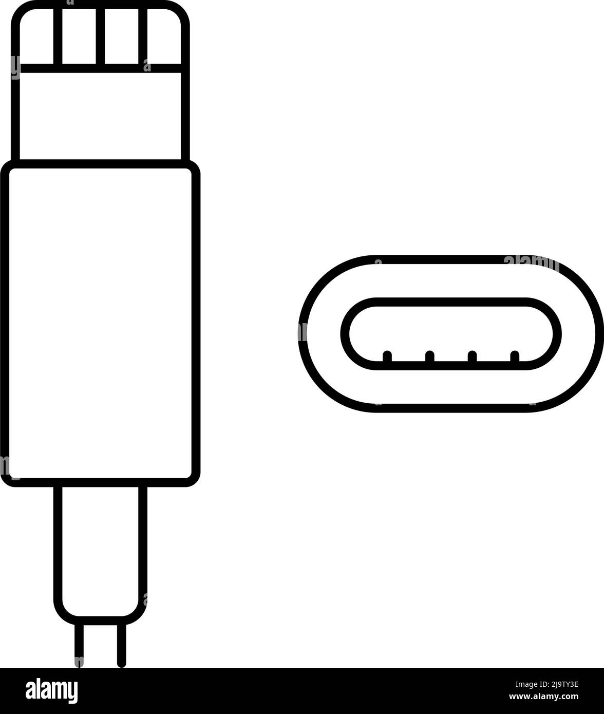 Lightning connector lightning port Black and White Stock Photos ...