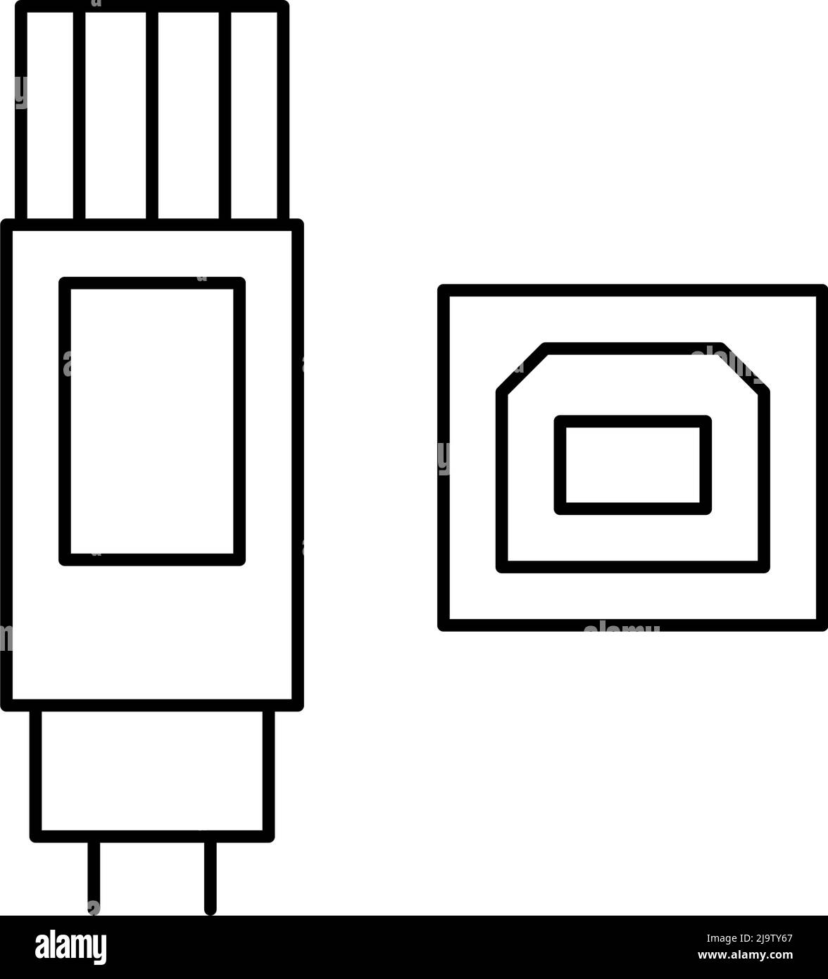 Usb type b Cut Out Stock Images & Pictures - Alamy