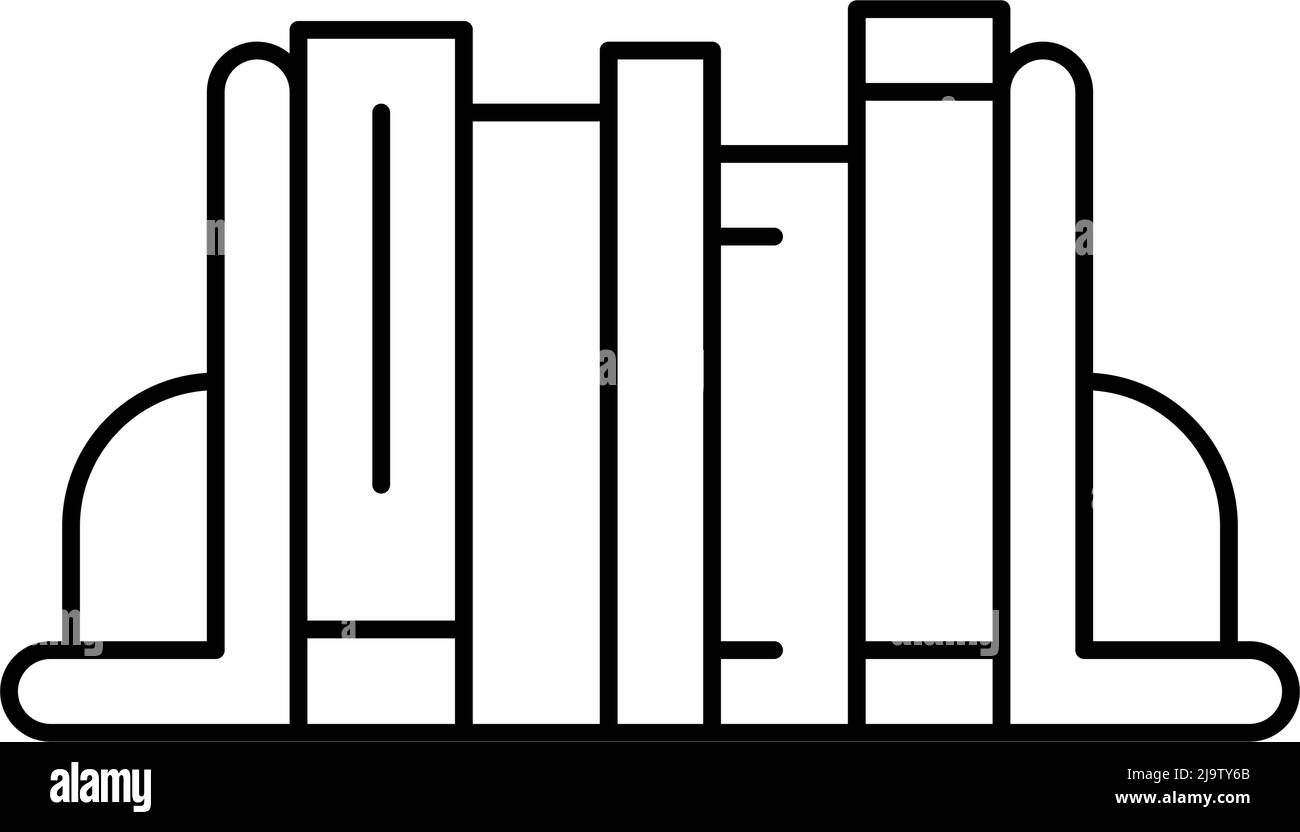 bookends decoration line icon vector illustration Stock Vector Image ...