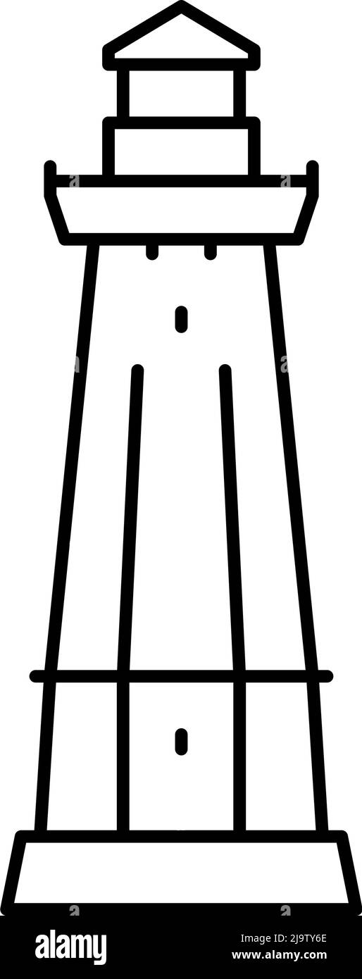 beacon emergency building line icon vector illustration Stock Vector ...