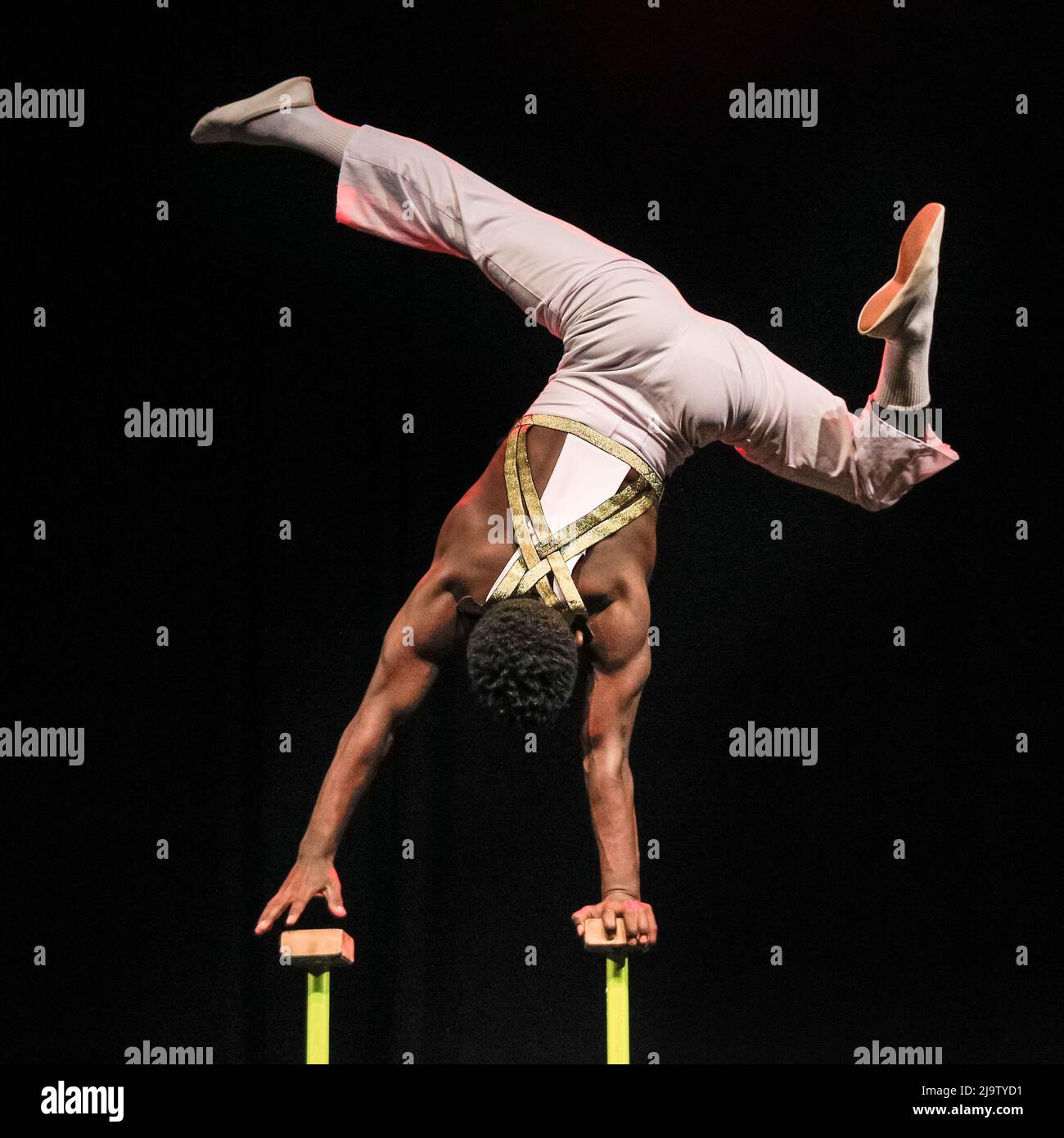 London, UK. 25th May, 2022. Hand vaulting acrobatics are part of the ...