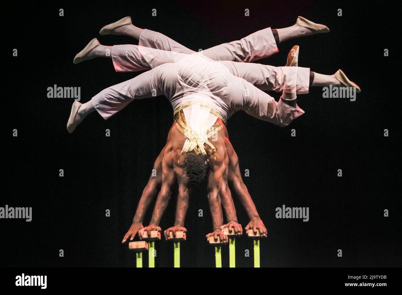London, UK. 25th May, 2022. Hand vaulting acrobatics are part of the ...