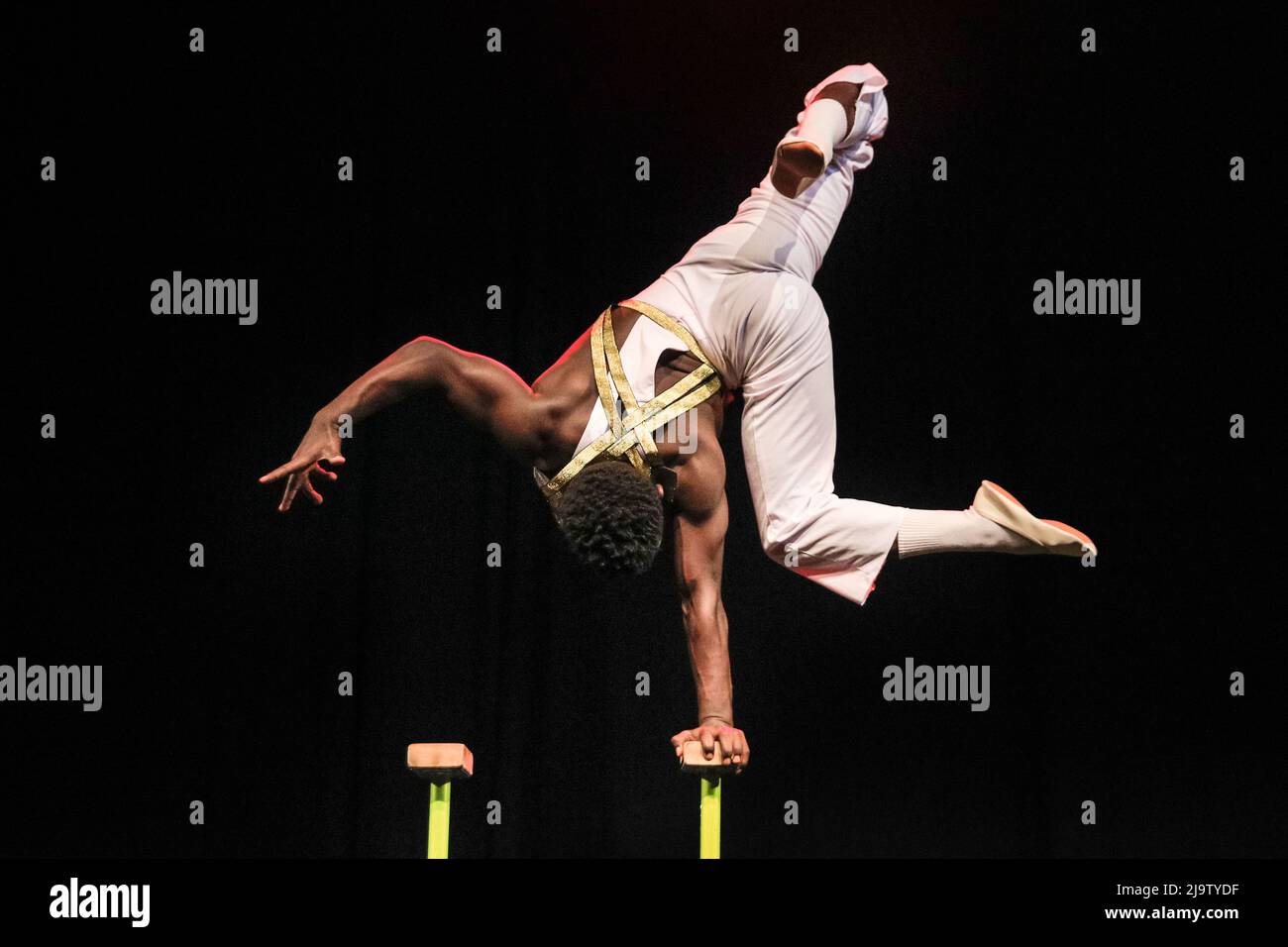 London, UK. 25th May, 2022. Hand vaulting acrobatics are part of the ...