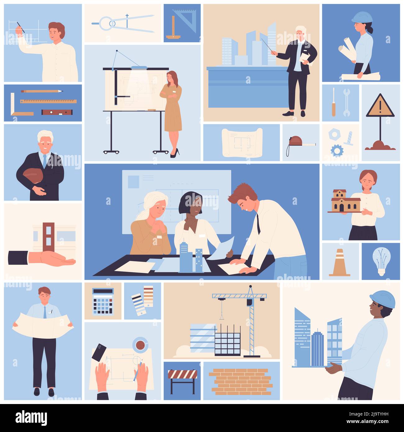 Construction drawing man draft board Stock Vector Images - Alamy