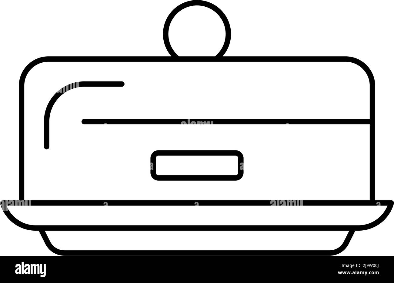 butter dish line icon vector illustration Stock Vector Image & Art - Alamy