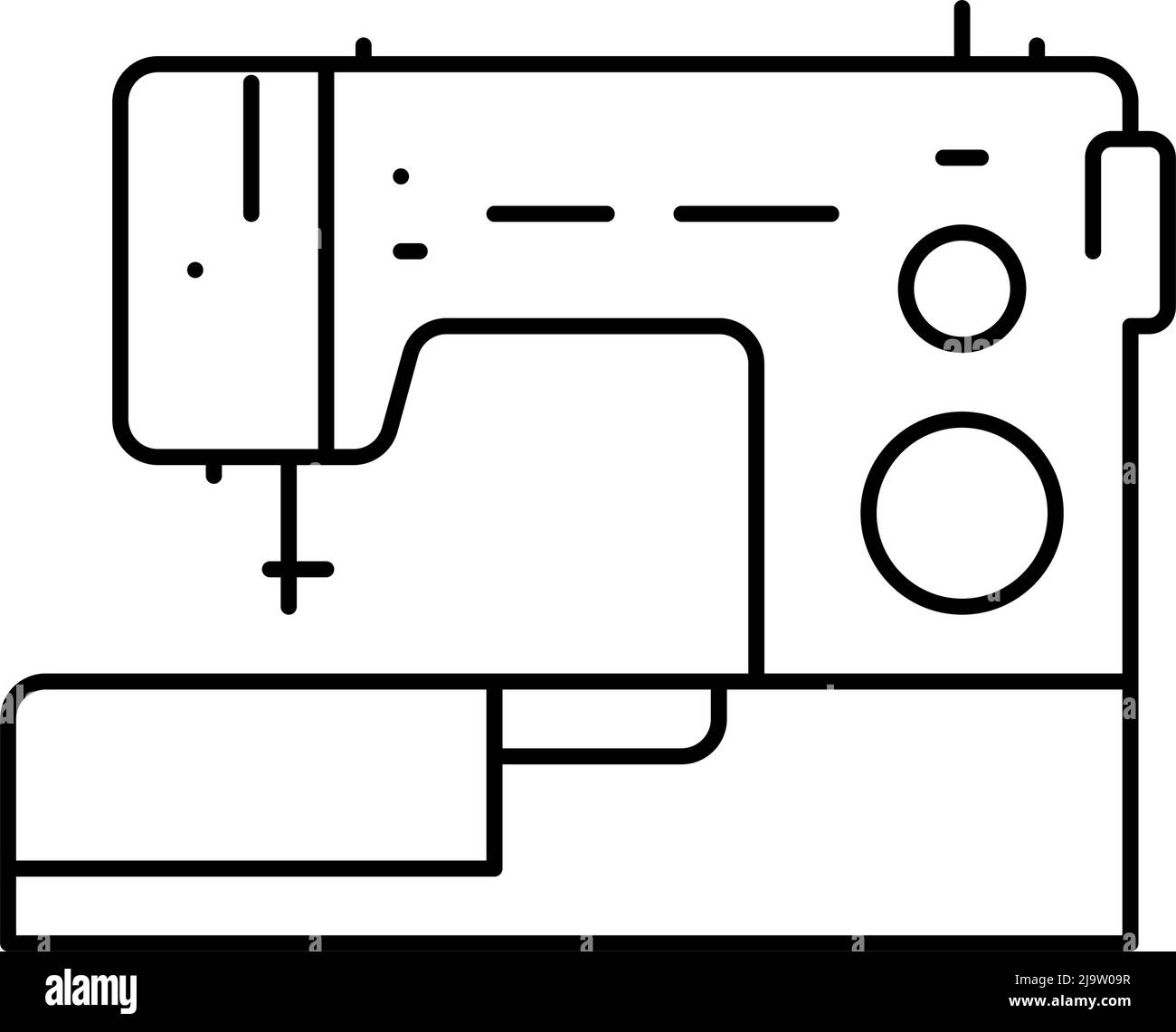 sewing machine line icon vector illustration Stock Vector Image & Art ...