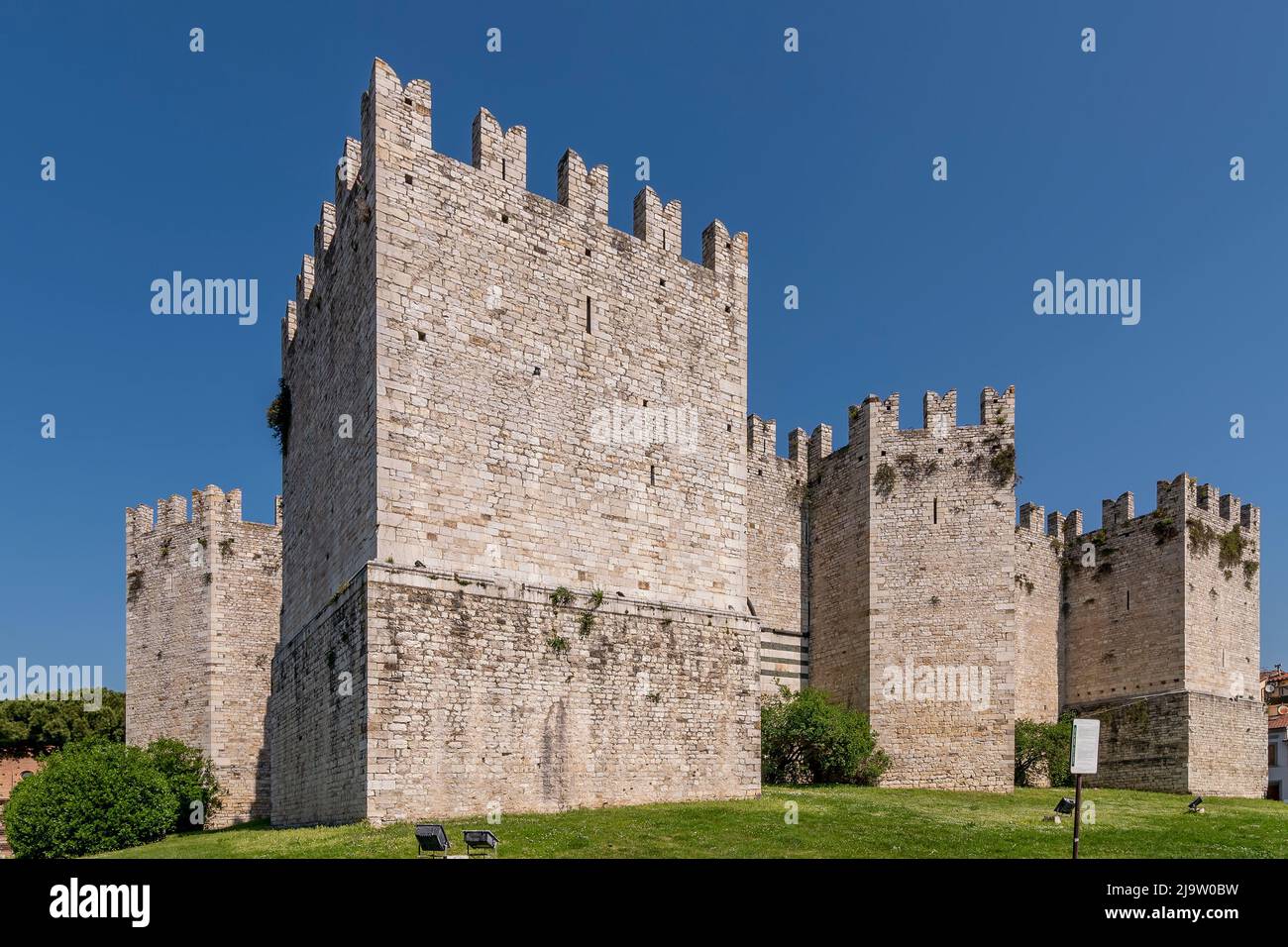 The ancient Emperor's Castle in the historic center of Prato, Italy ...