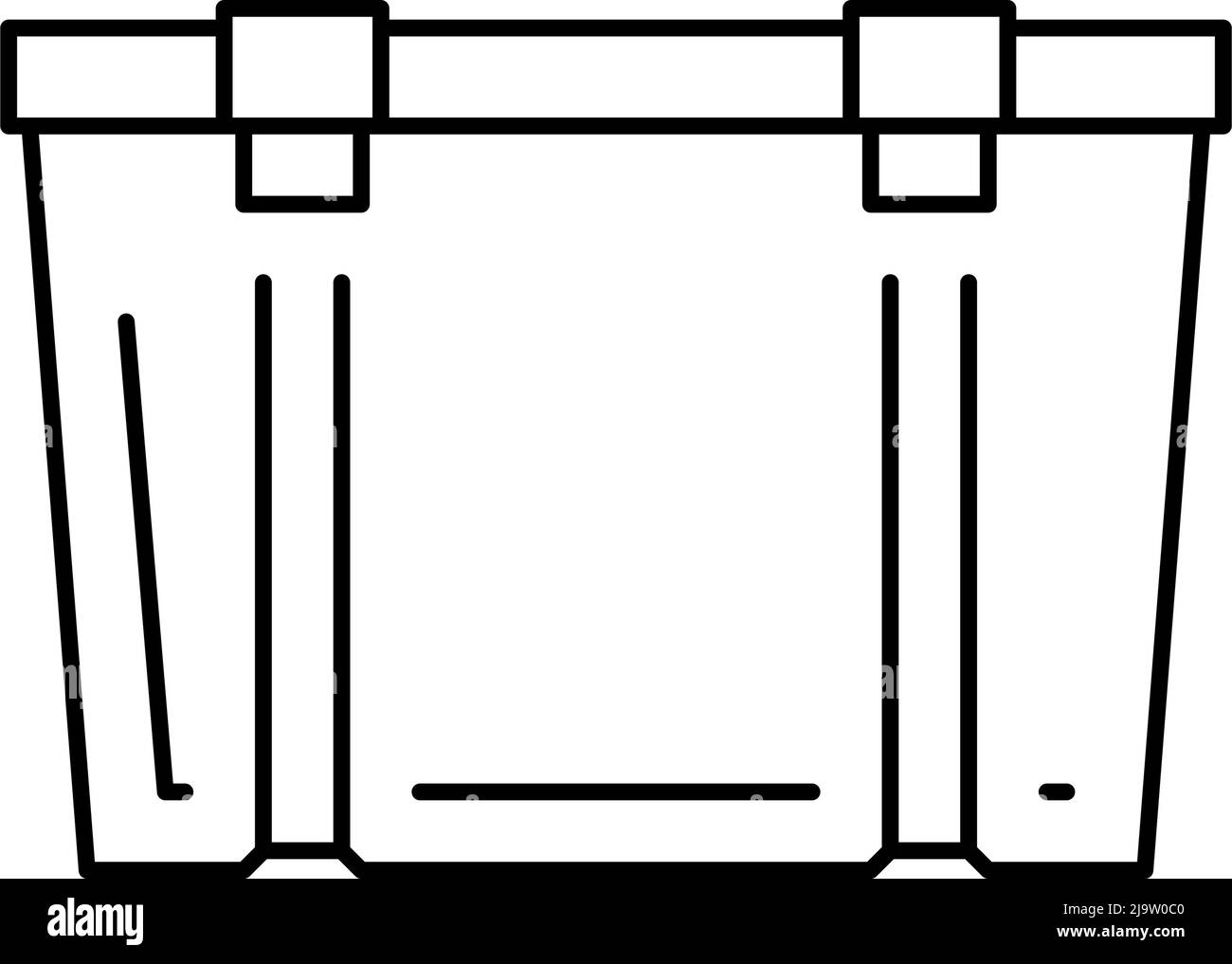 box plastic line icon vector illustration Stock Vector Image & Art - Alamy