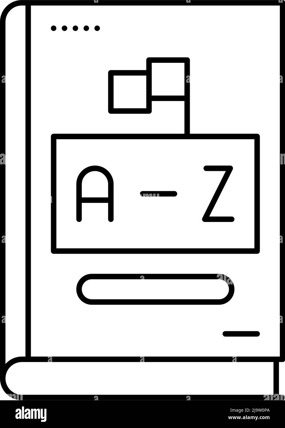 dictionary english line icon vector illustration Stock Vector Image ...