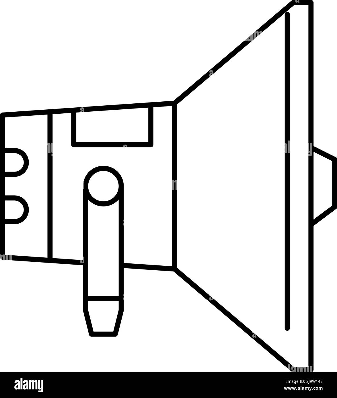 loudspeaker device line icon vector illustration Stock Vector Image ...