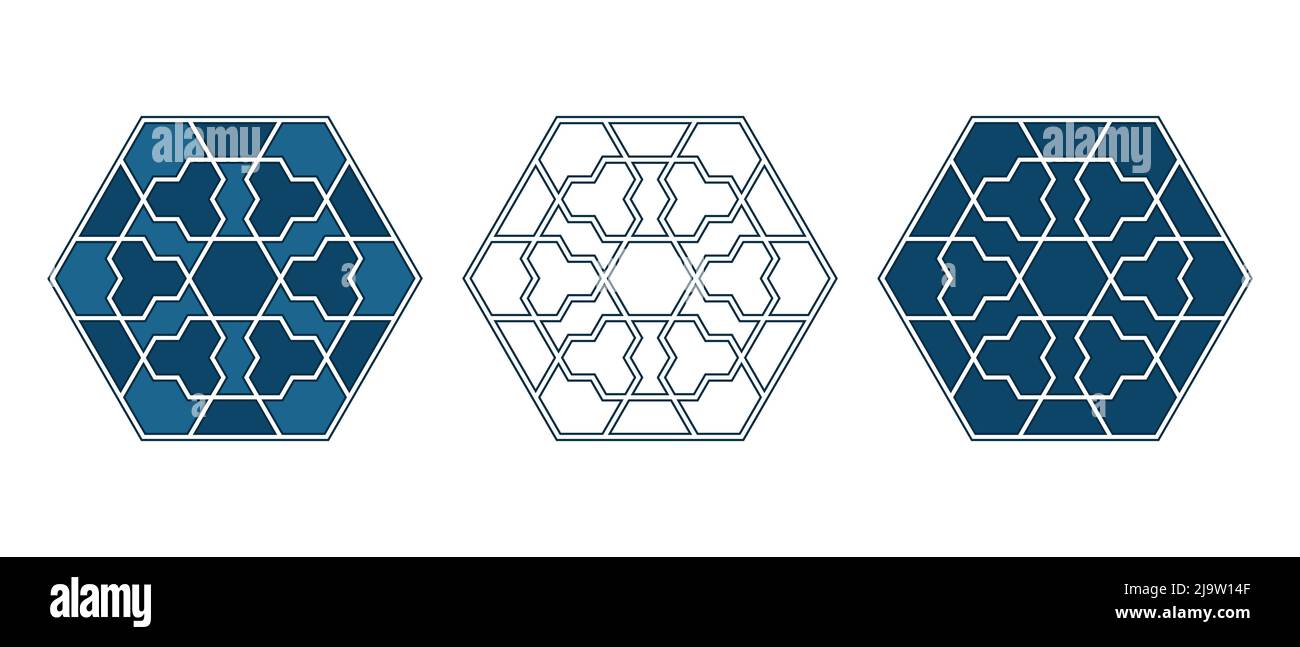 Persian geometric mosaic rosettes for Ramadan card Stock Vector Image ...