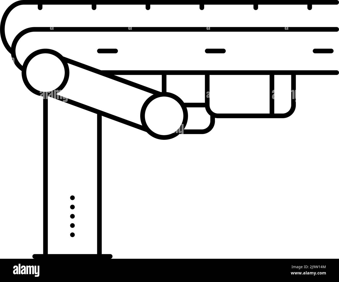 conveyor belt line icon vector illustration Stock Vector Image & Art ...