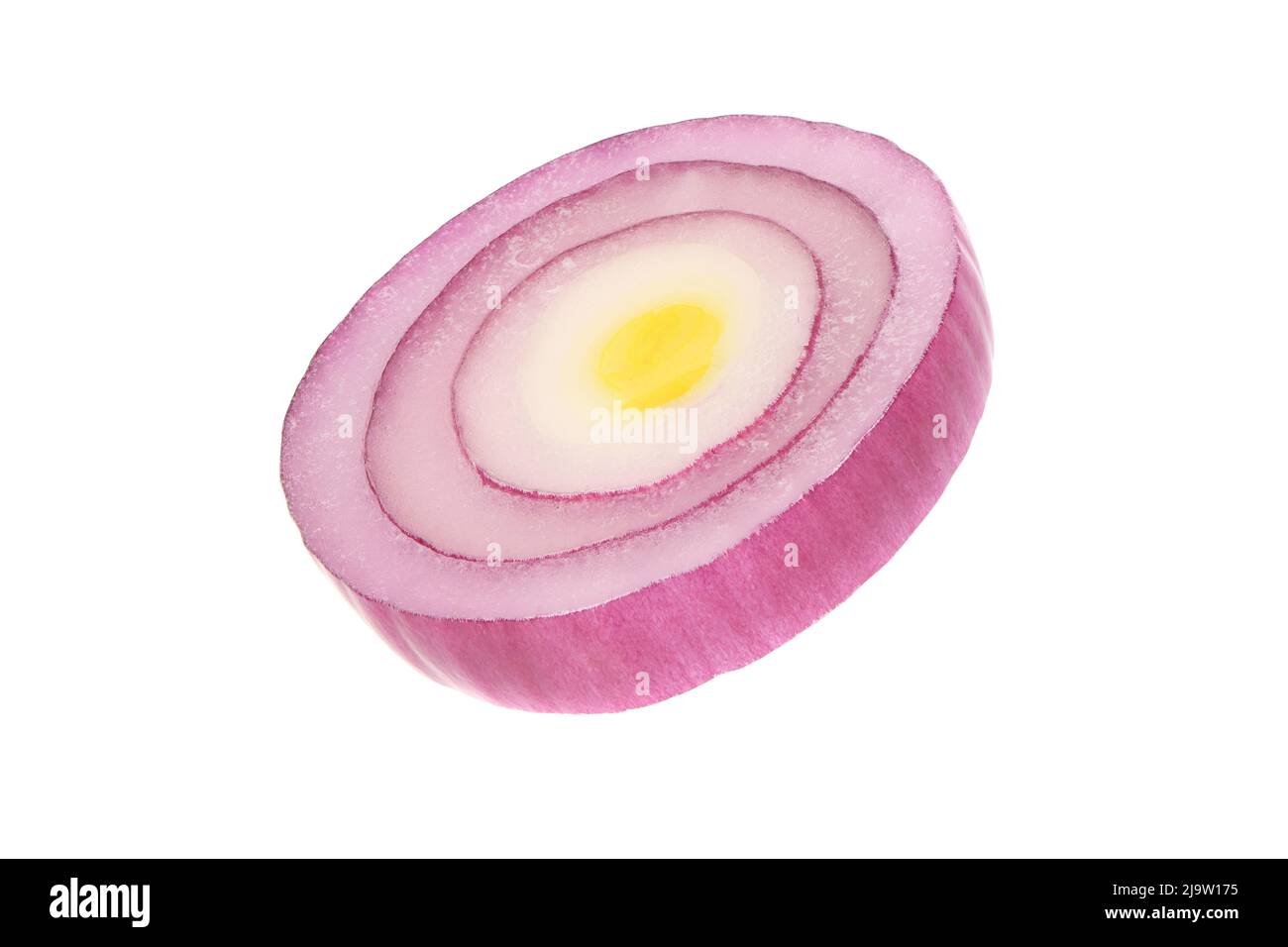 Red onion sliced into rings isolated on white background. High ...