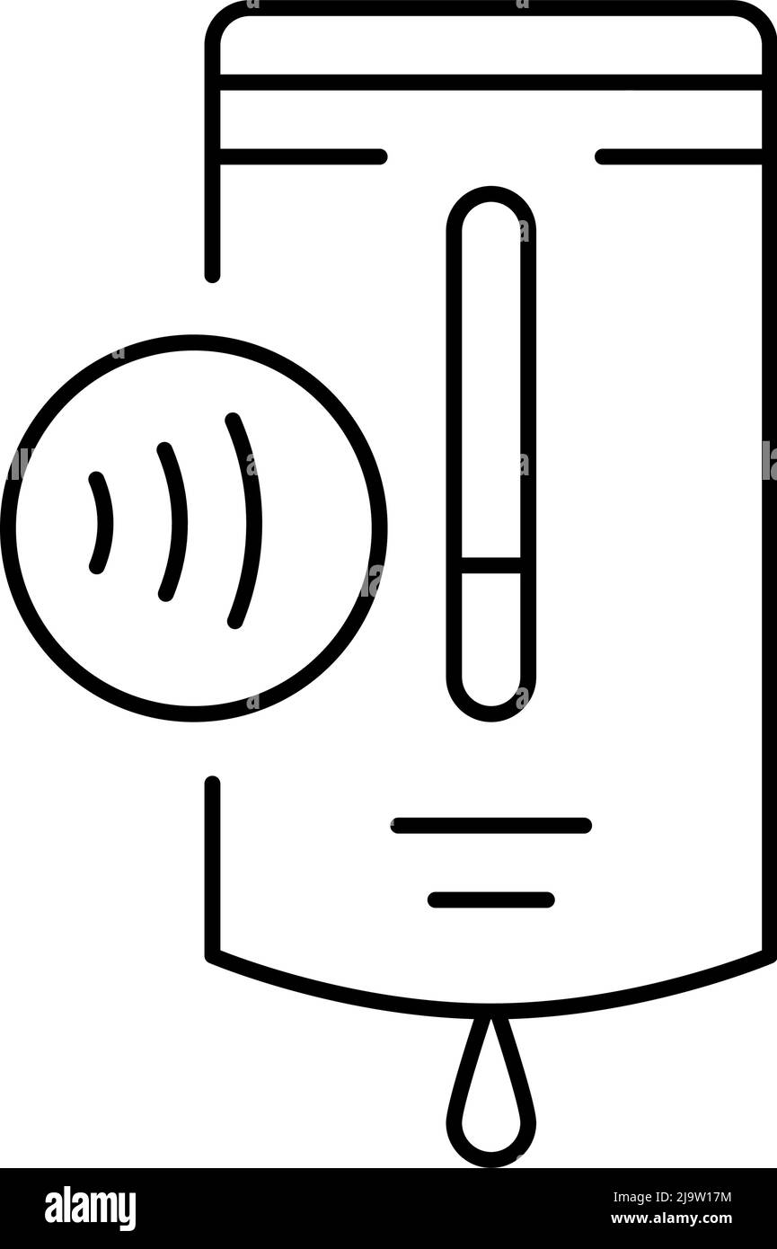 antiseptic dispenser contactless line icon vector illustration Stock ...