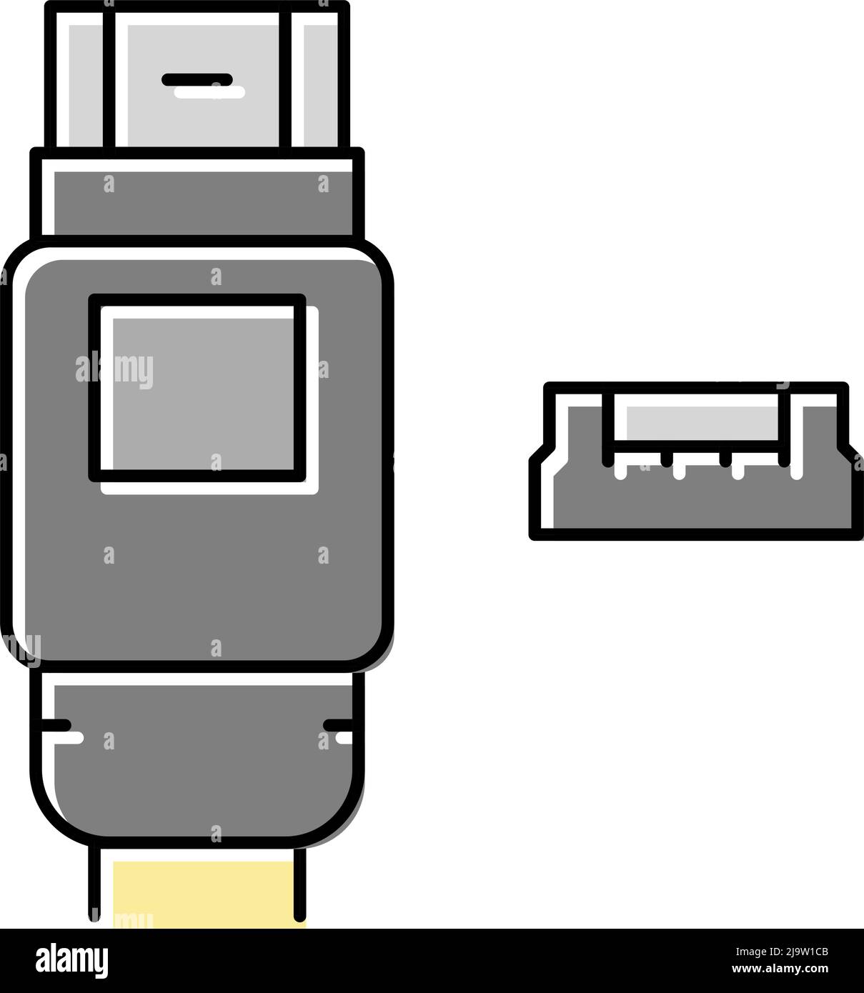 usb mini b color icon vector illustration Stock Vector Image & Art - Alamy