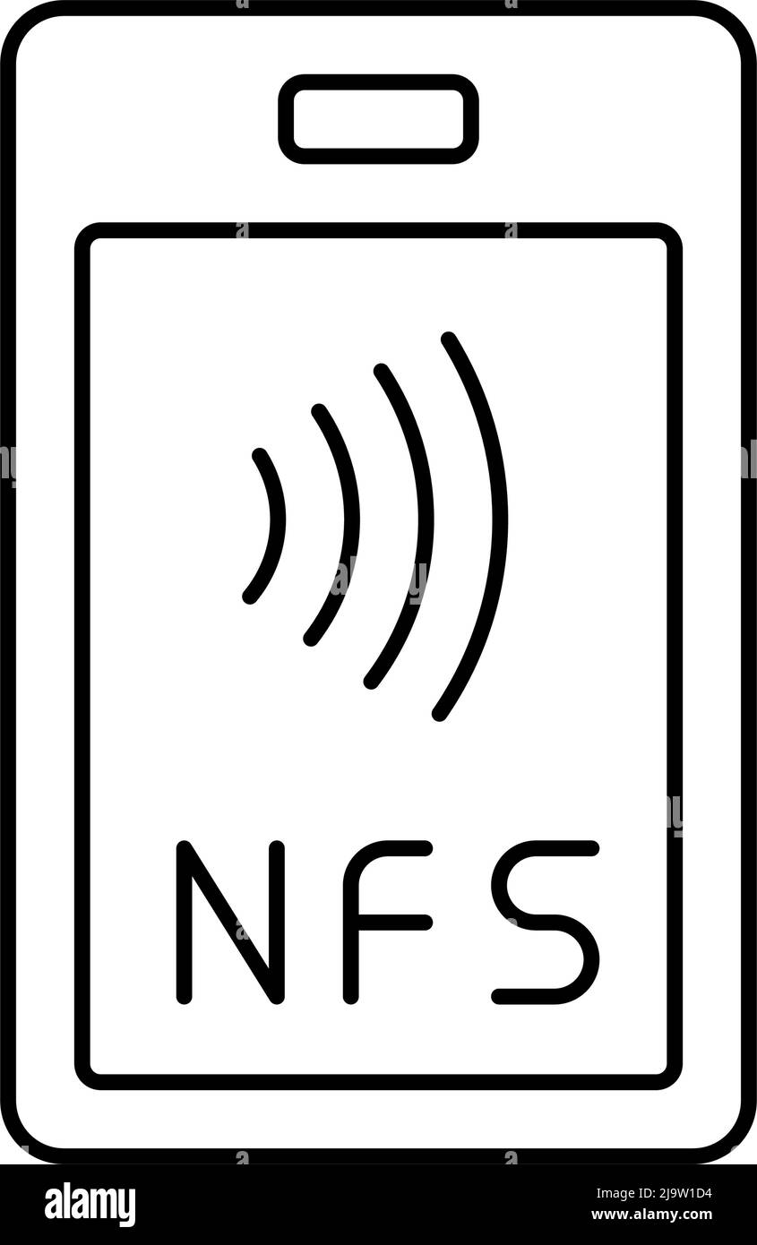 nfc contactless line icon vector illustration Stock Vector Image & Art ...