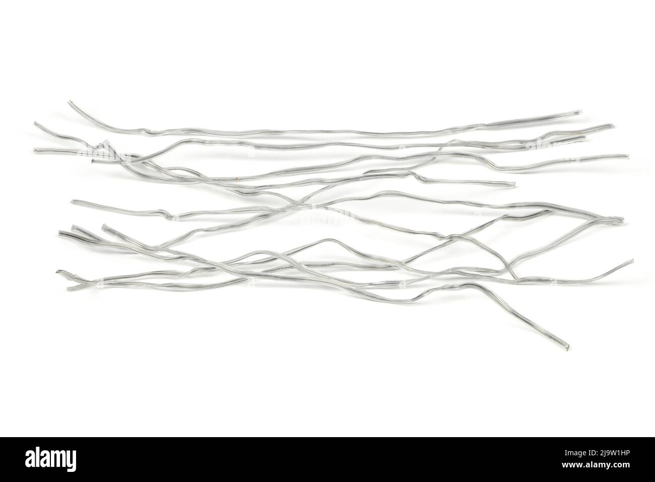 White plastic coated wire tie used for a variety of things on white ...