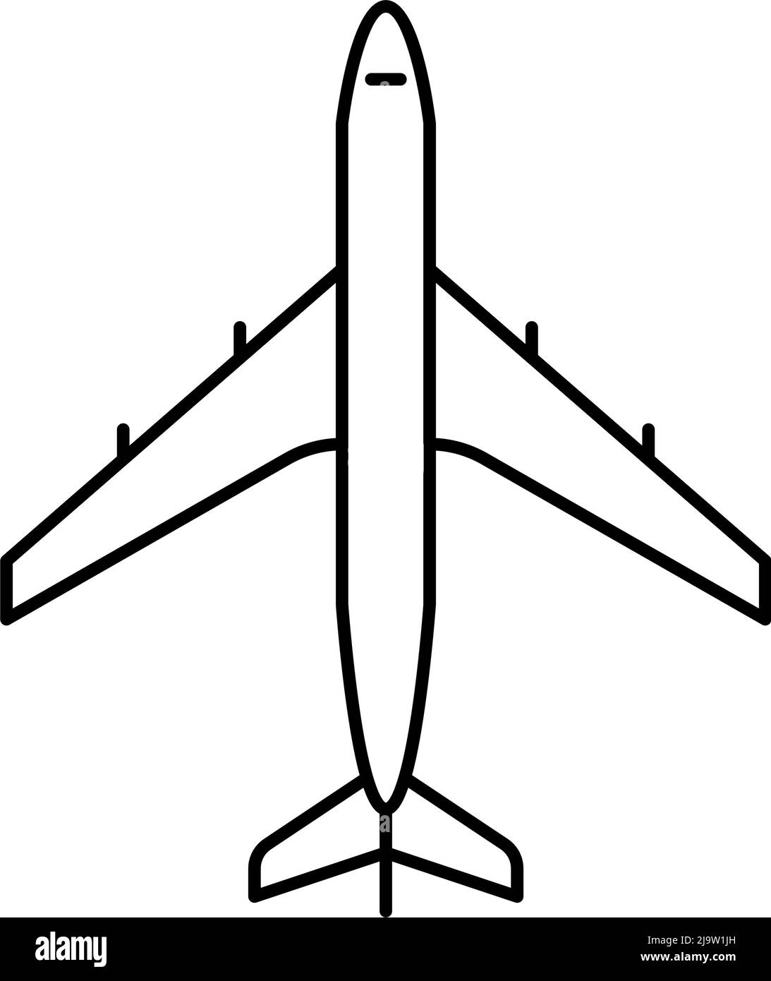 plane air transport line icon vector illustration Stock Vector Image ...