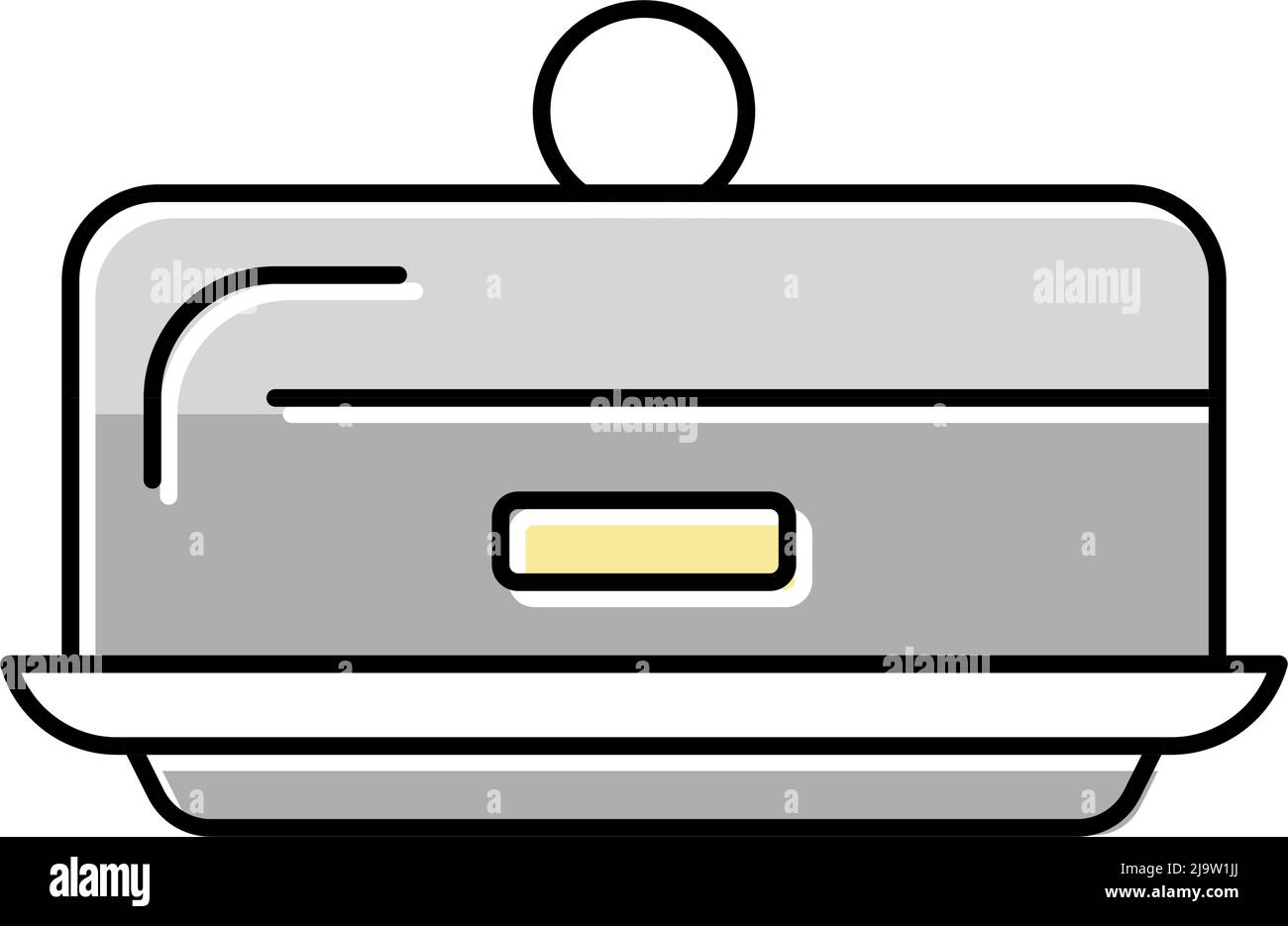 butter dish color icon vector illustration Stock Vector Image & Art - Alamy