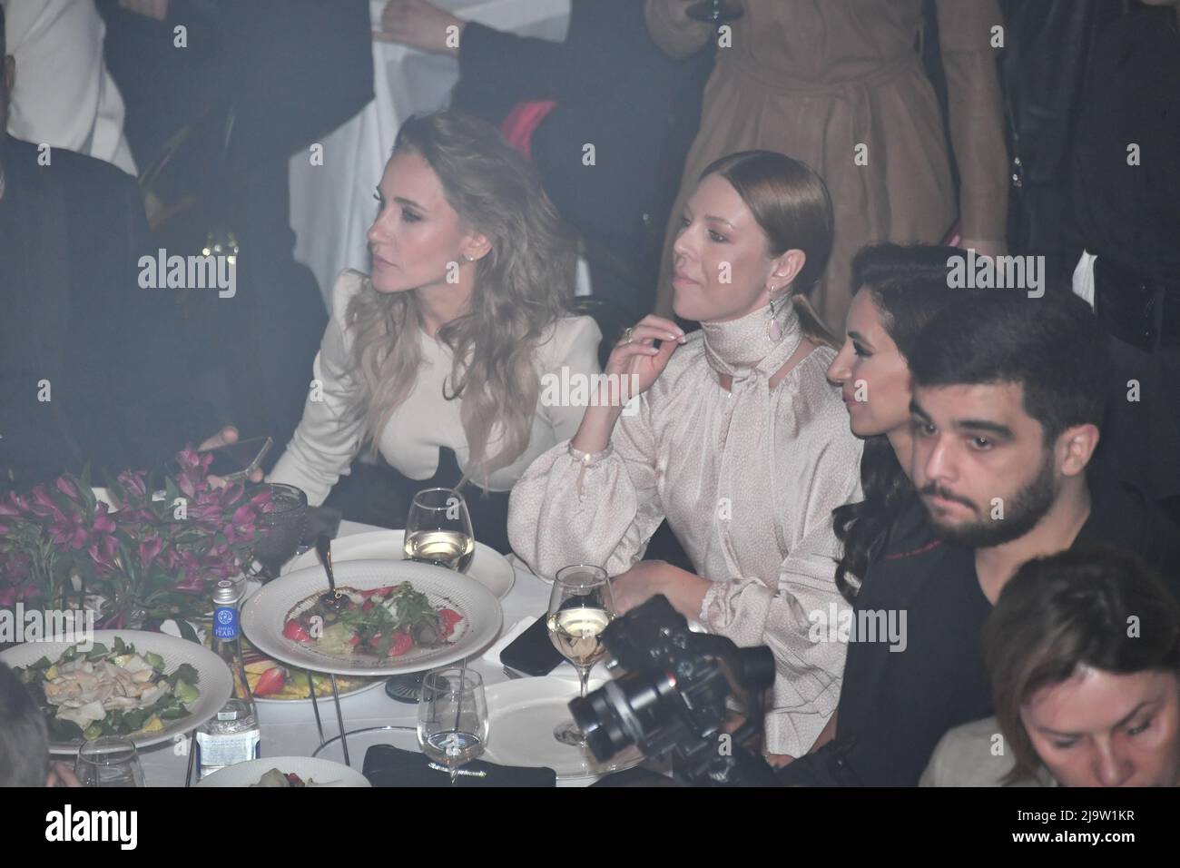 Moscow. The singer Yulia Kovalchuk and the singer Natalya Podolskaya ...