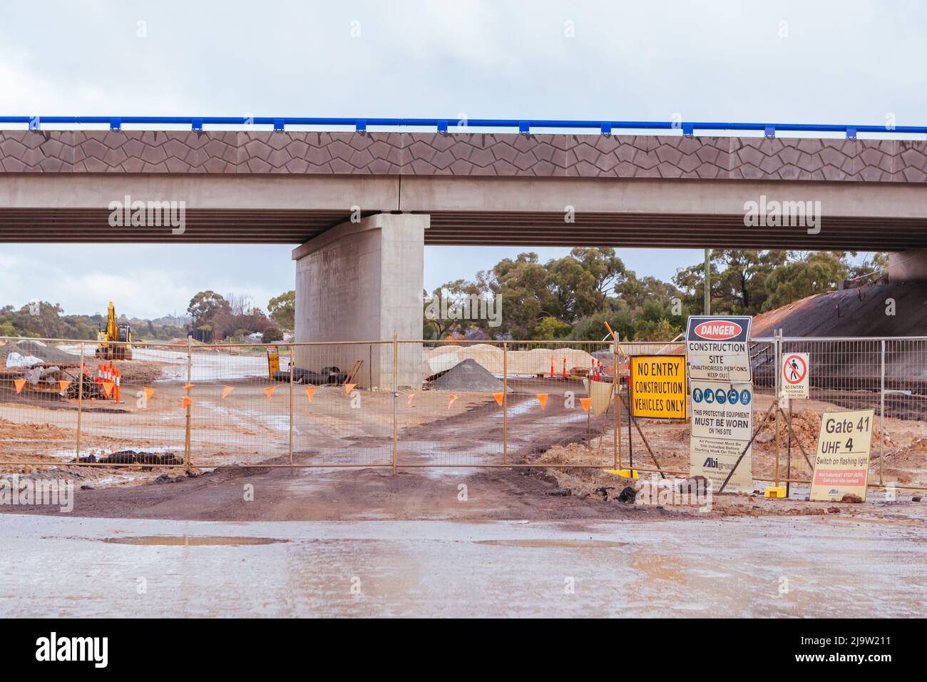 Peninsula Link Under Construction in Melbourne Australia Stock Photo ...