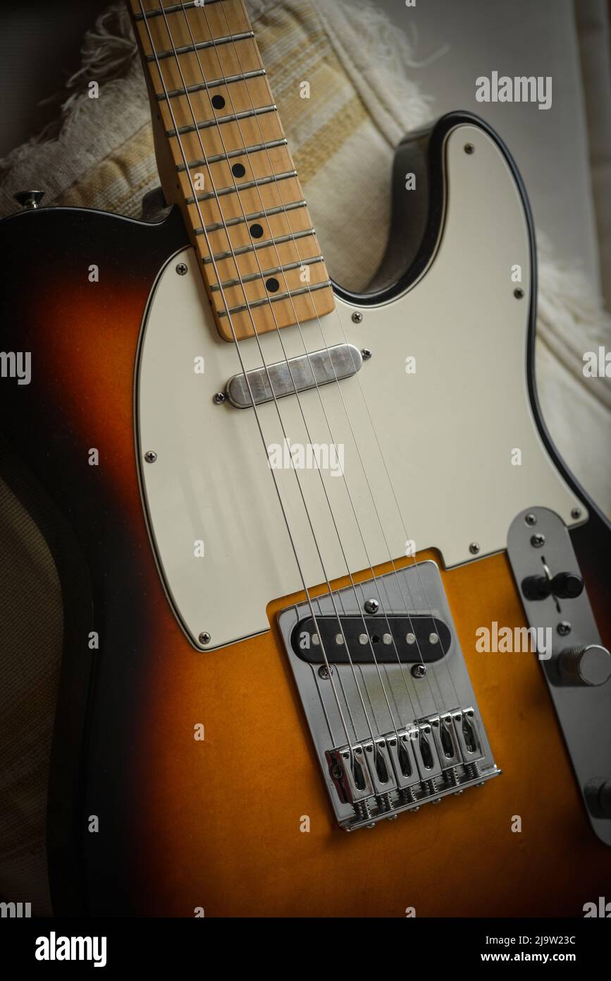 Sunburst Fender Telecaster Stock Photo - Alamy