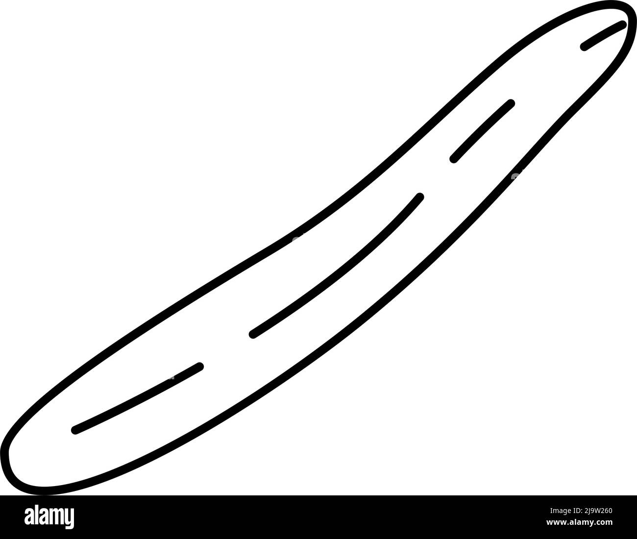 english cucumber line icon vector illustration Stock Vector Image & Art ...