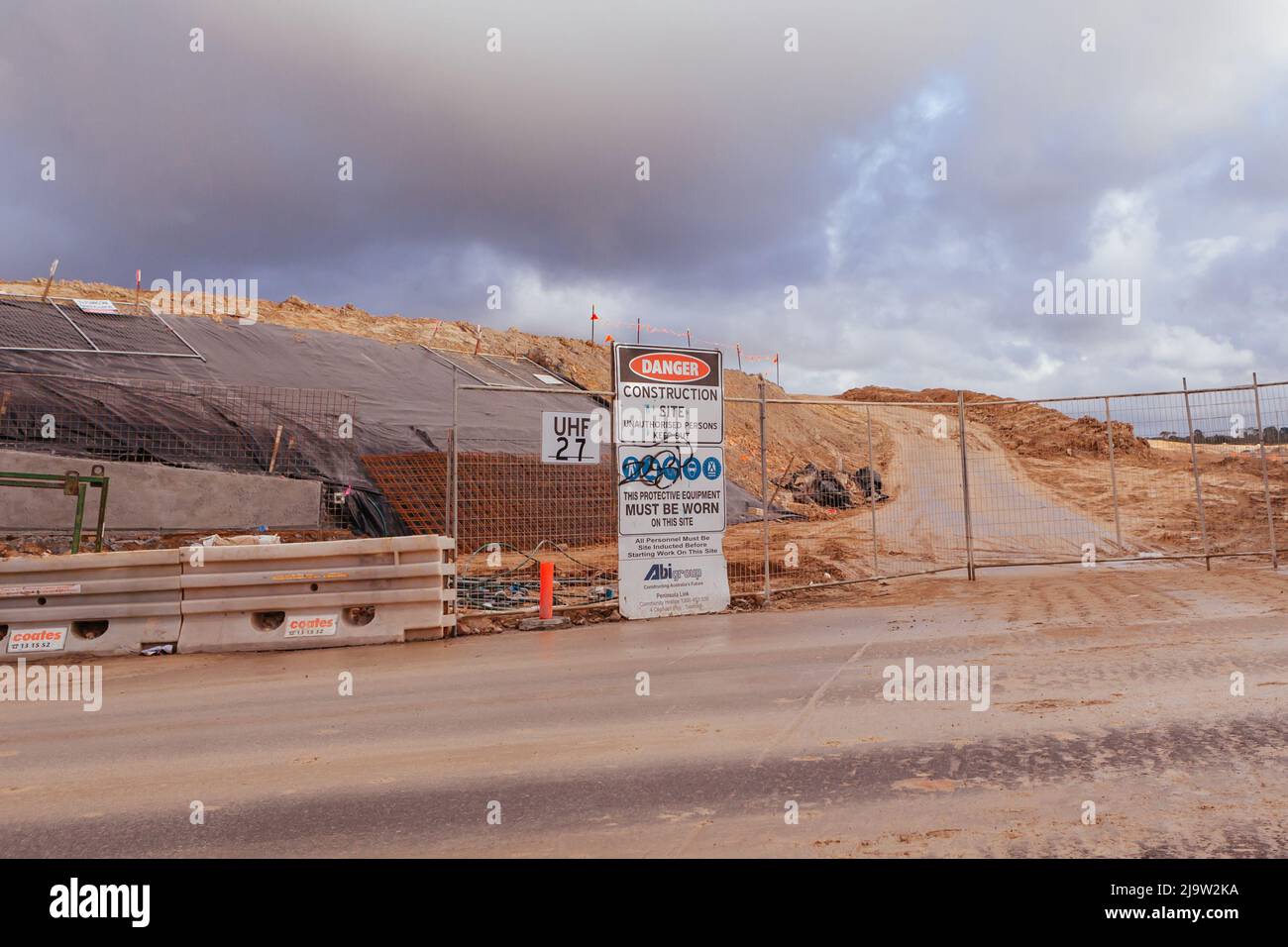 Peninsula Link Under Construction in Melbourne Australia Stock Photo ...