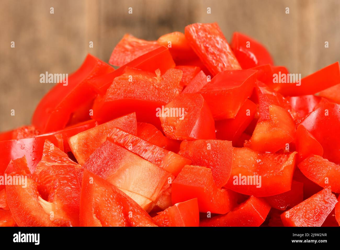 Bulgarian pepper isolated on dark wood background. High resolution ...