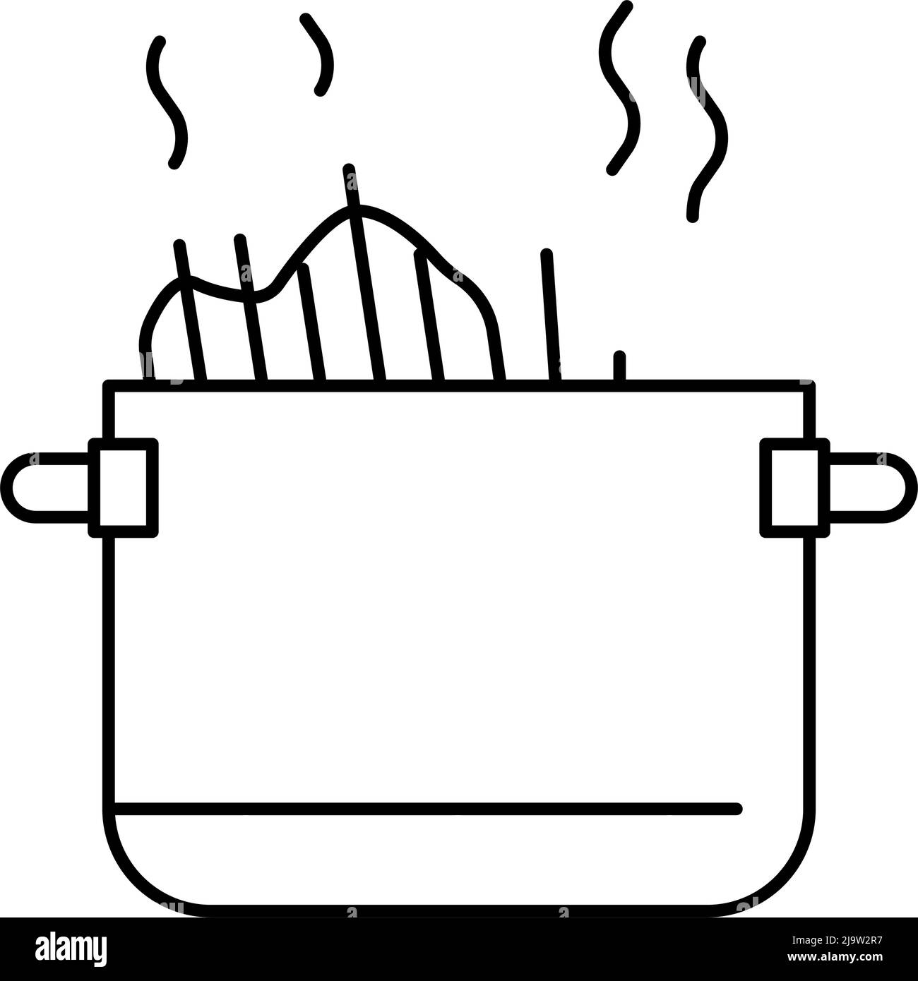 cooking pasta line icon vector illustration Stock Vector Image & Art ...