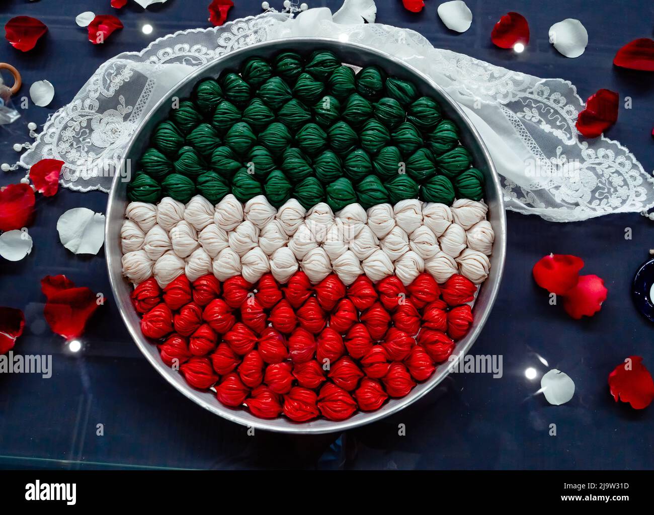 Baklava in the colors of the flag of the Republic of Tatarstan, Russia ...