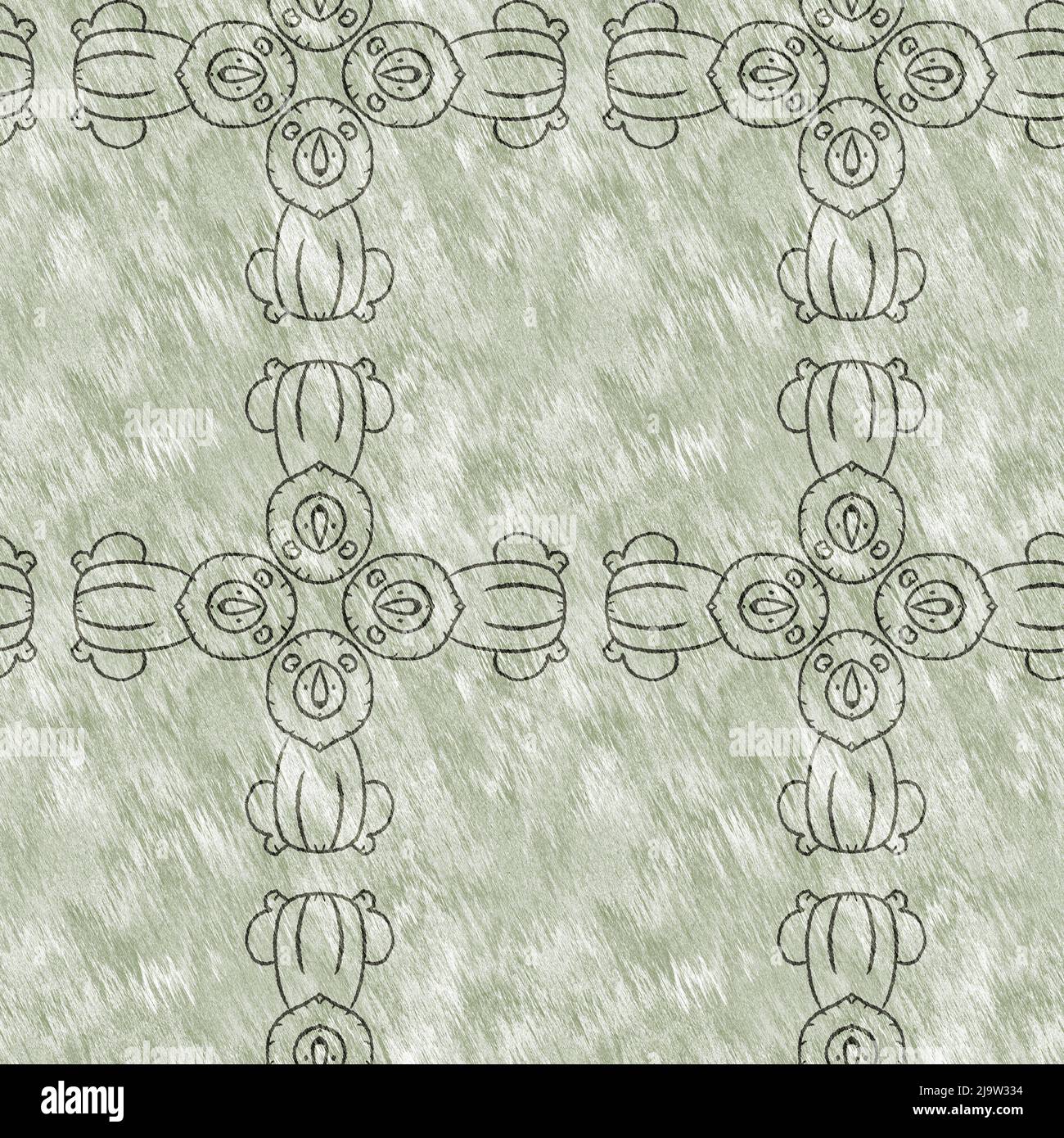 Cute safari lion wild animal pattern for babies room decor. Seamless ...