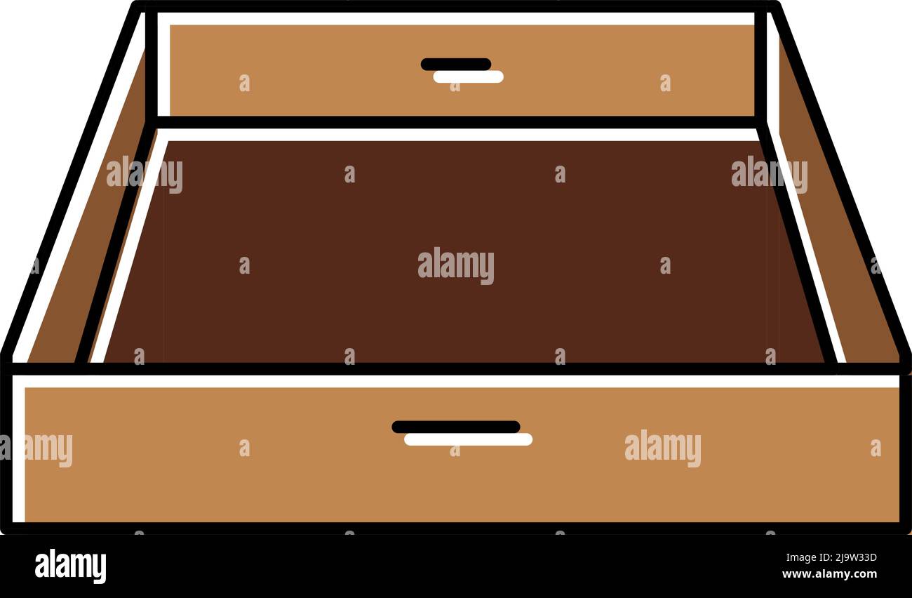 wood tray color icon vector illustration Stock Vector Image & Art - Alamy