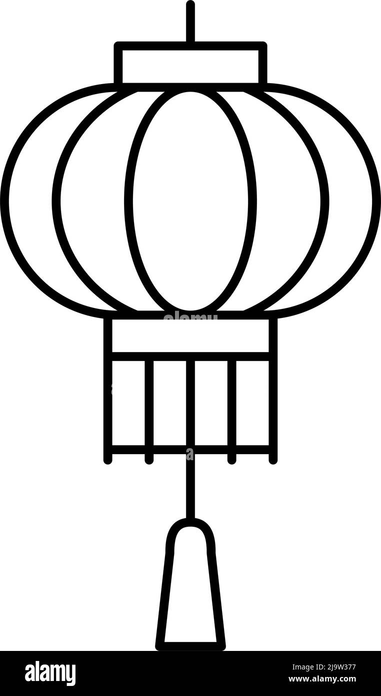 lantern accessory line icon vector illustration Stock Vector Image ...
