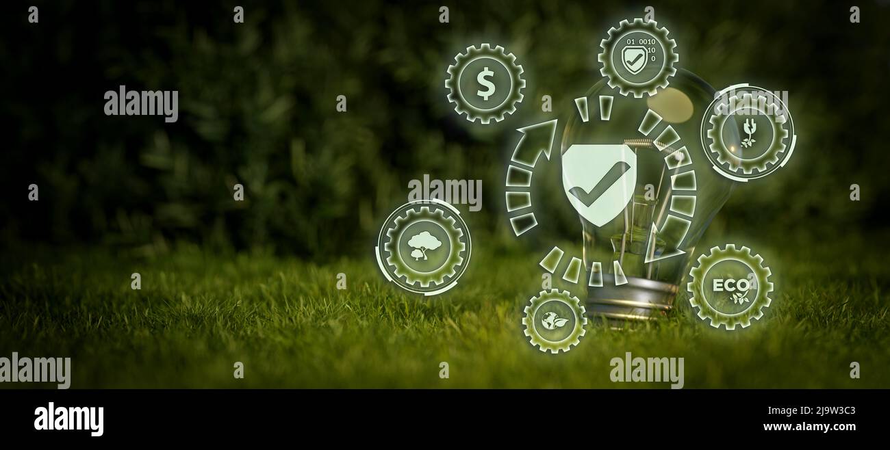 ESG icon for the environment, society, and governance in sustainable ...