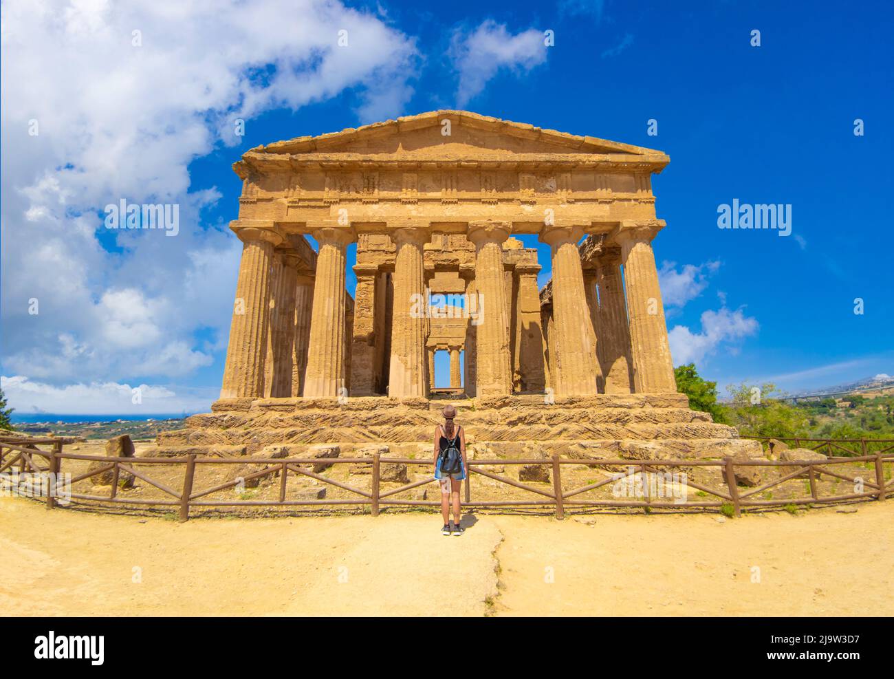 Agrigento (Sicilia, Italy) - The orange Agrigento city, beside the sea ...