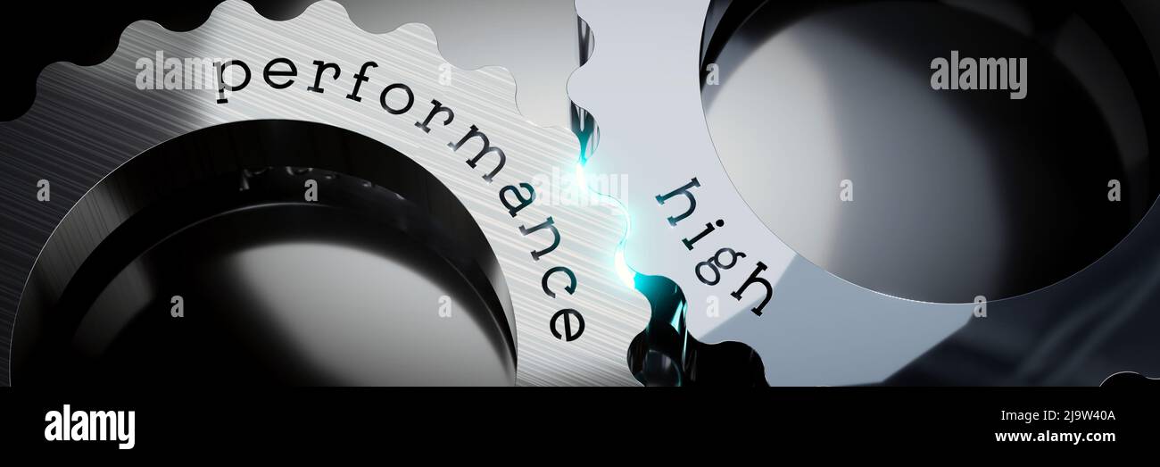 High performance - gears concept - 3D illustration Stock Photo - Alamy