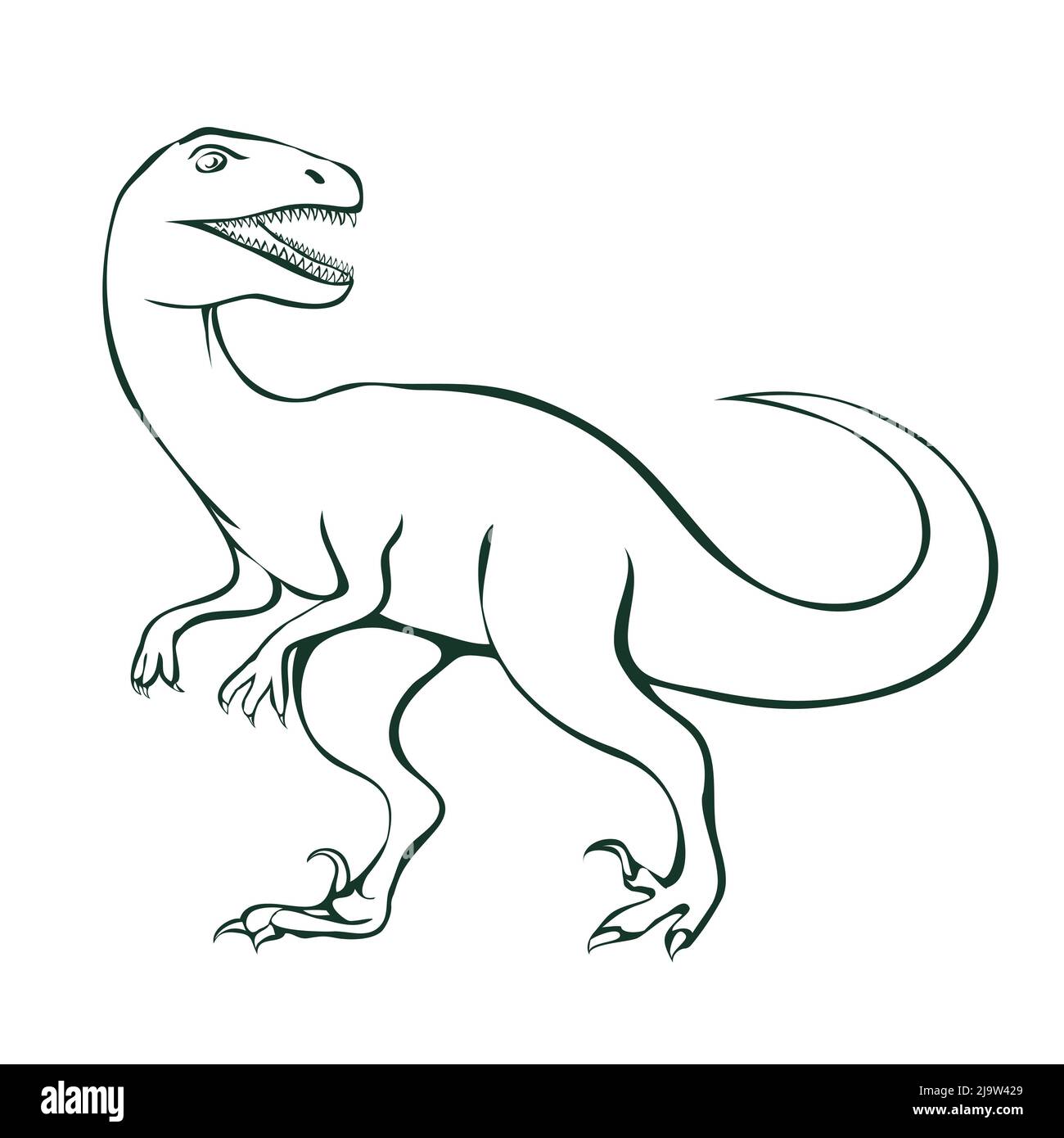 Velociraptor with dangerous claws. Predatory dinosaur of the Jurassic ...