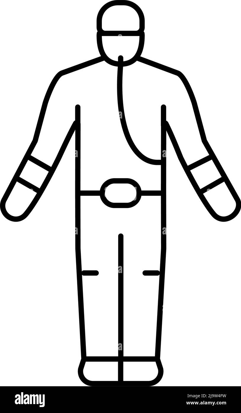 protection asbestos line icon vector illustration Stock Vector Image ...