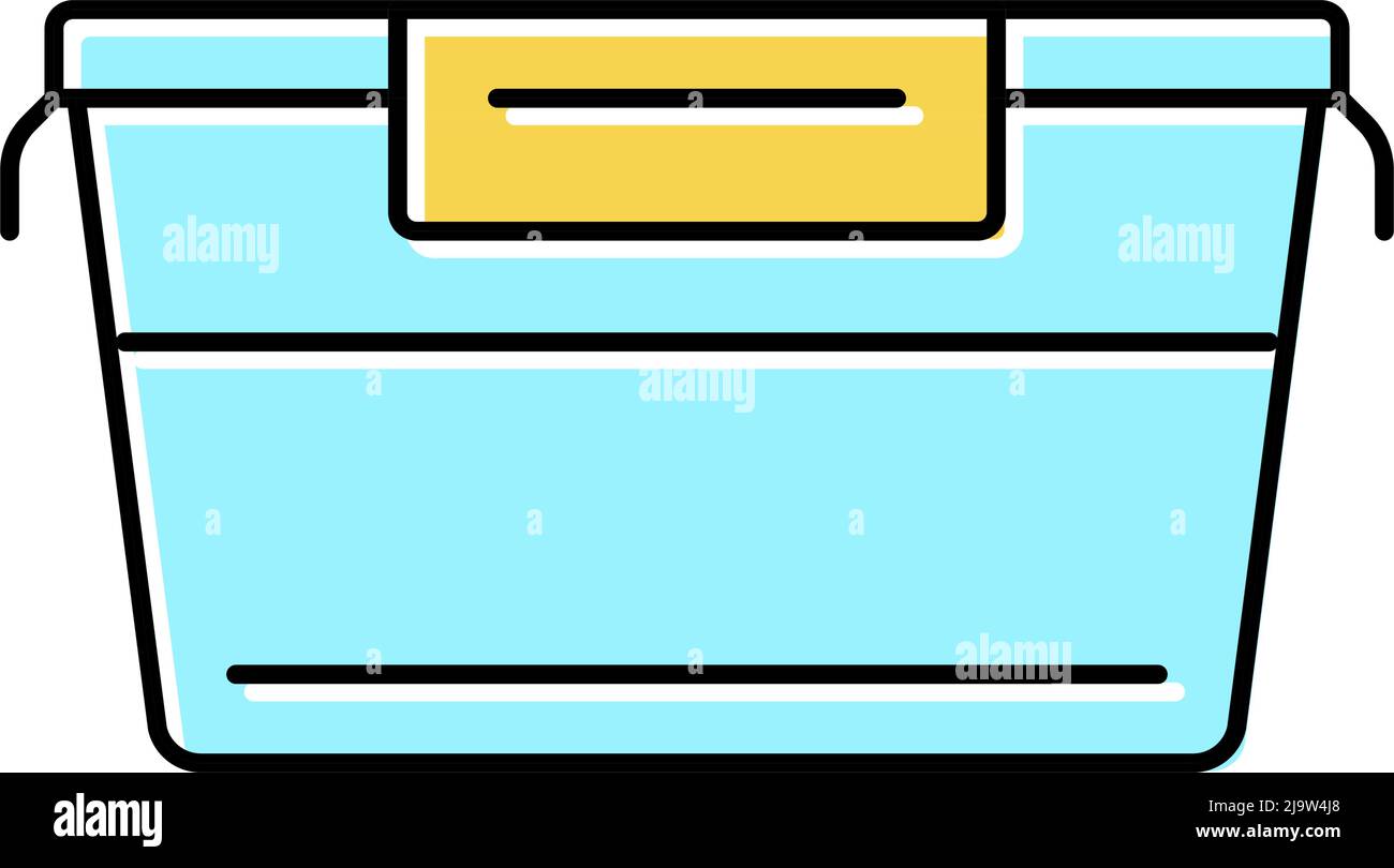 food container plastic color icon vector illustration Stock Vector ...