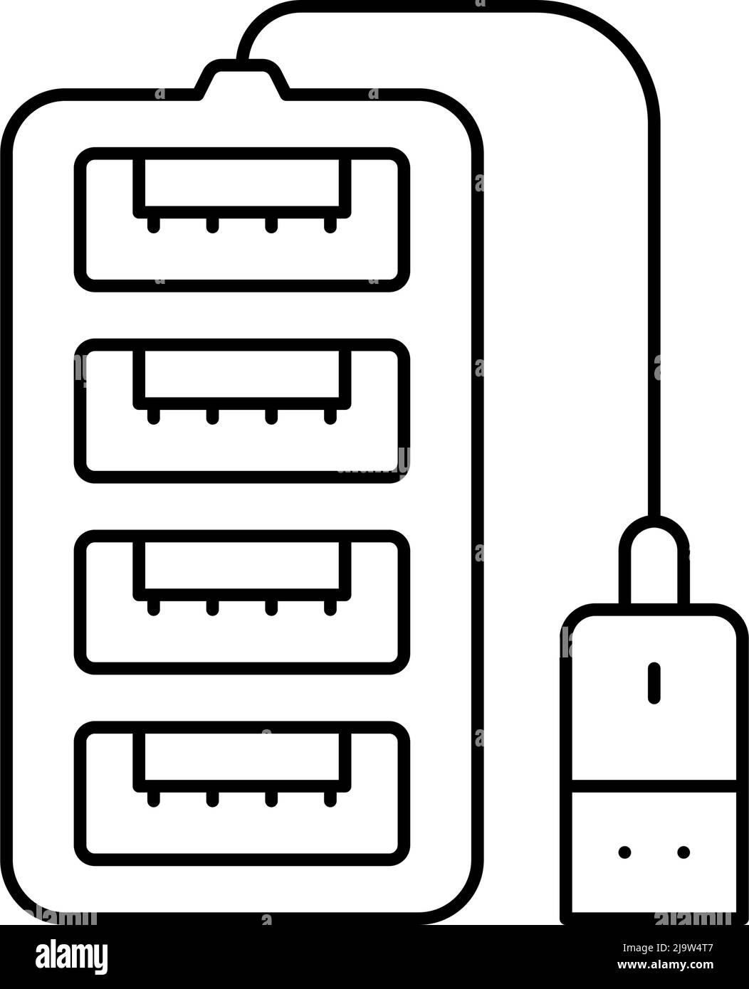 hub usb line icon vector illustration Stock Vector Image & Art - Alamy
