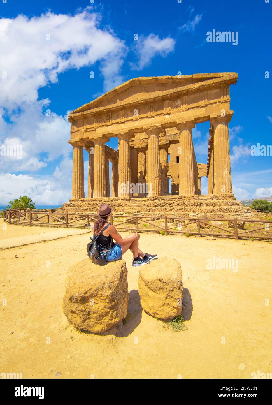 Agrigento (Sicilia, Italy) - The orange Agrigento city, beside the sea ...
