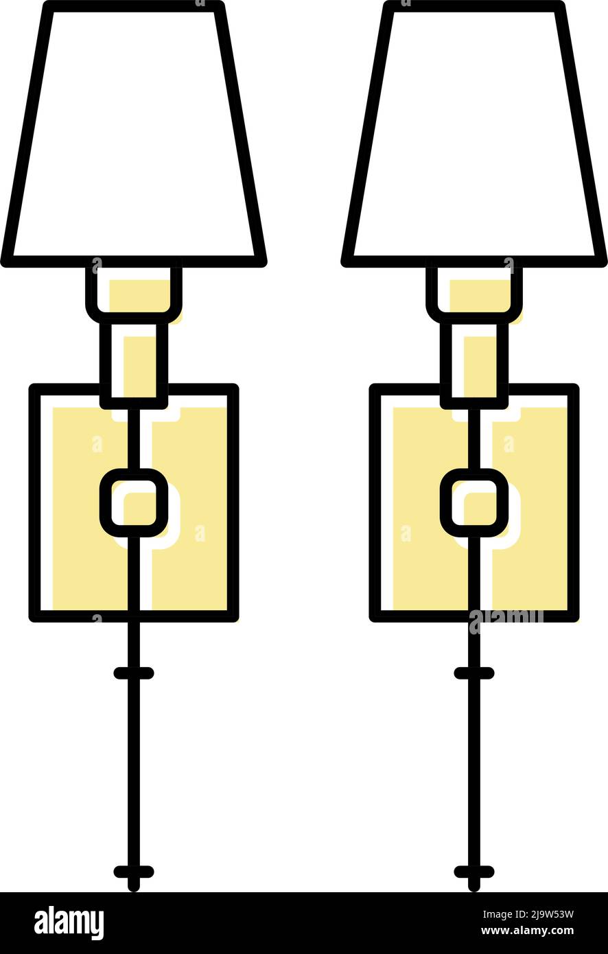 wall sconce set color icon vector illustration Stock Vector Image & Art ...