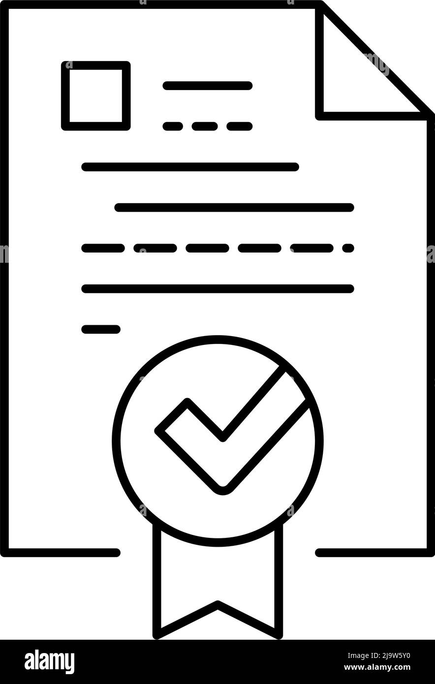 document quality line icon vector illustration Stock Vector Image & Art ...