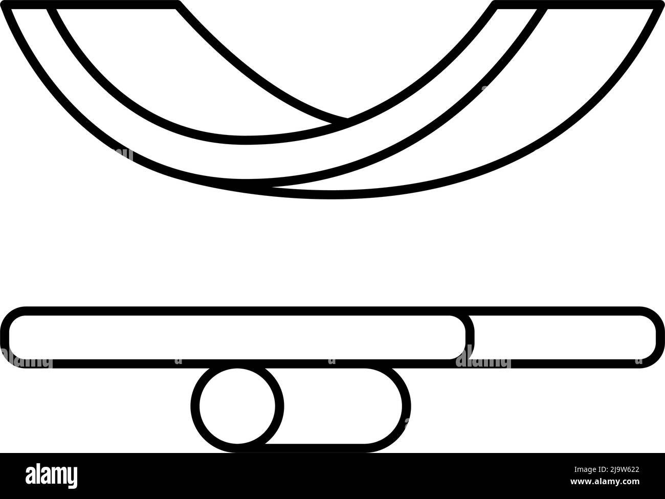 balance board line icon vector illustration Stock Vector Image & Art ...