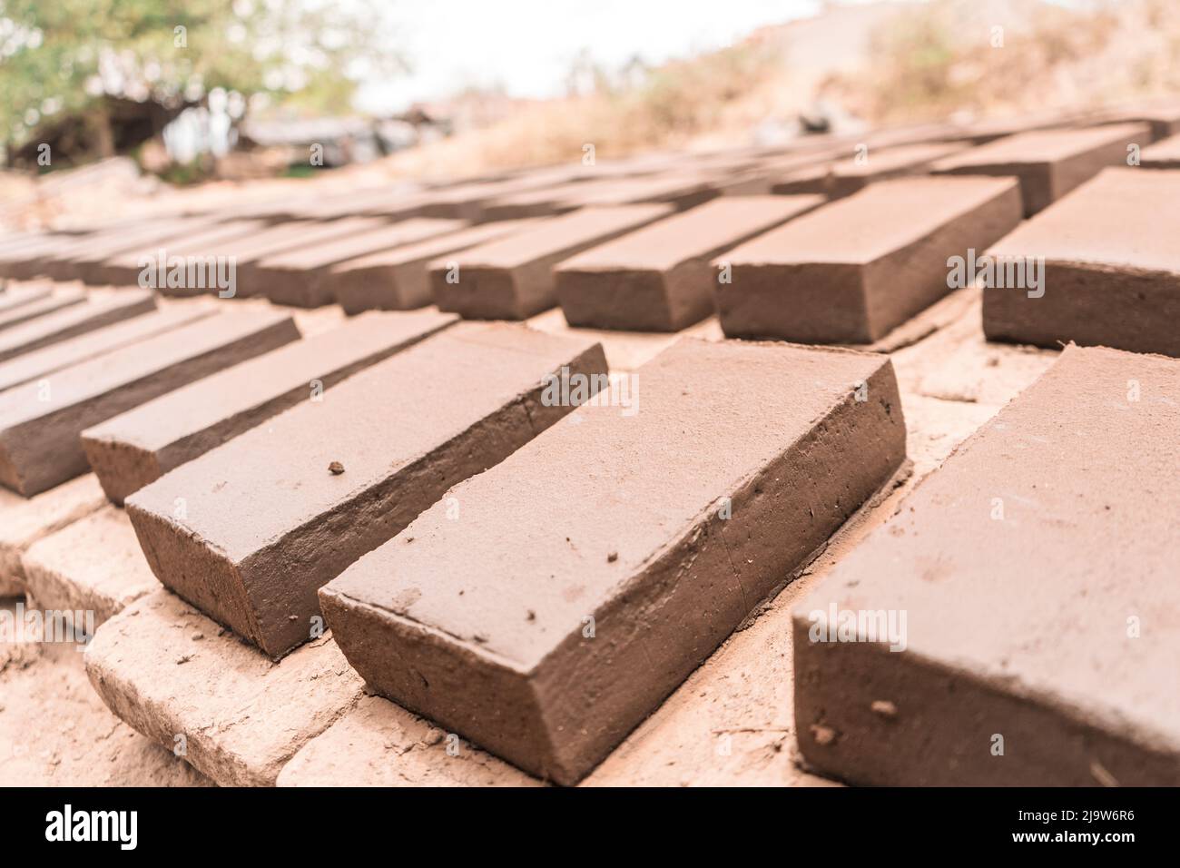 Clay bricks drying in sun hi-res stock photography and images - Alamy